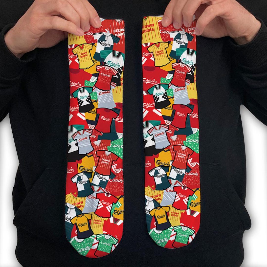Liverpool Retro Shirt Classic Kits Mash up Printed Socks Great ...