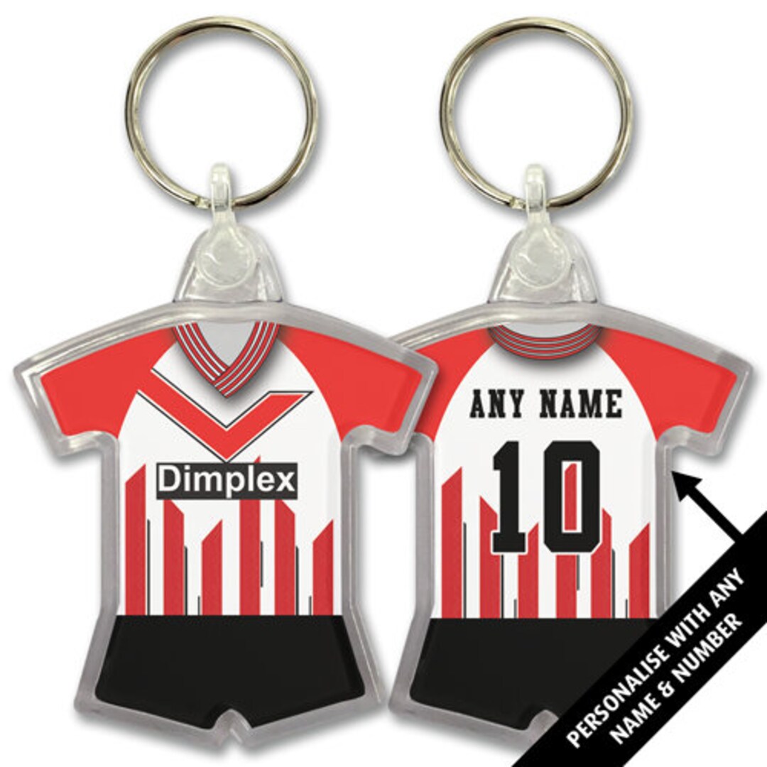 Southampton 1993 Retro Home Shirt Kit Personalised Keyring Key Ring Key ...