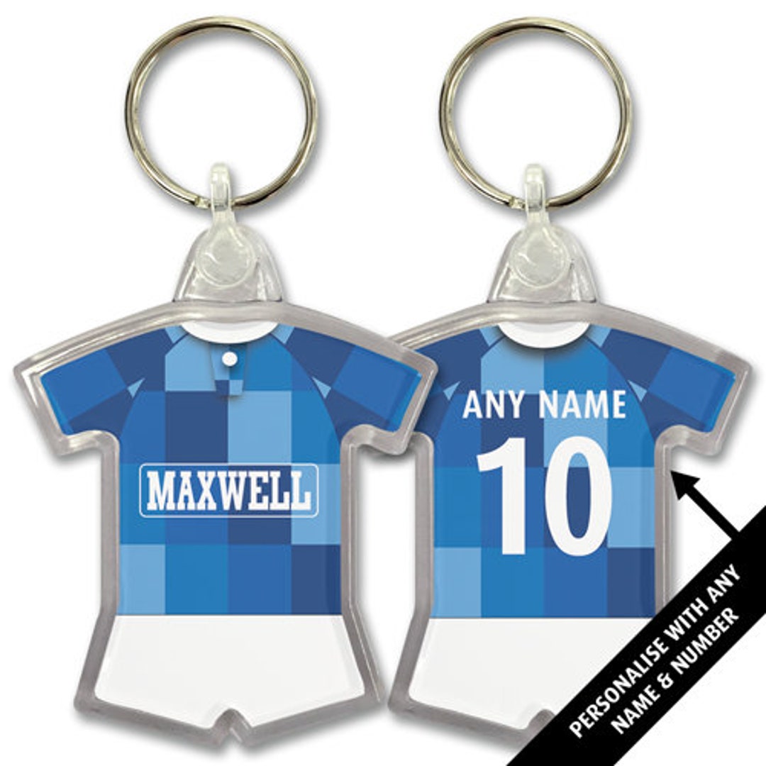 Derby Retro Shirt Kit Personalised Keyring Key Ring Key Chain Great ...