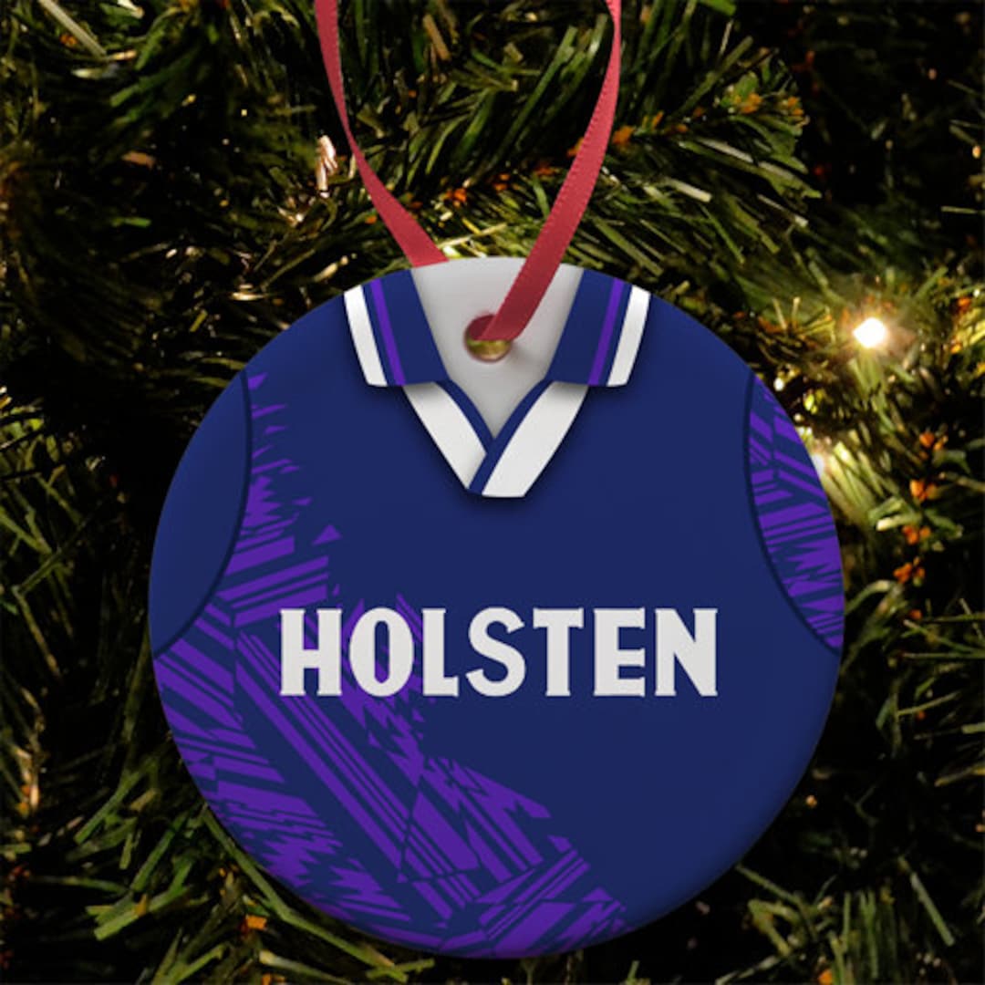 Spurs 1994 Retro Away Shirt Kit Christmas Tree Decoration Bauble Flat ...