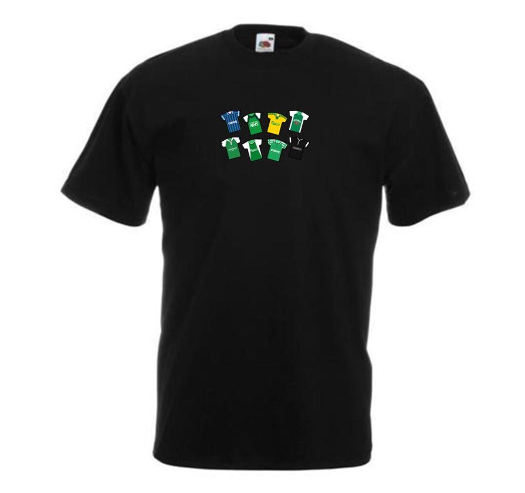 Hibs Retro Kits Black T-shirt Tshirt Tee | Great Gift for Fans | Choice ...