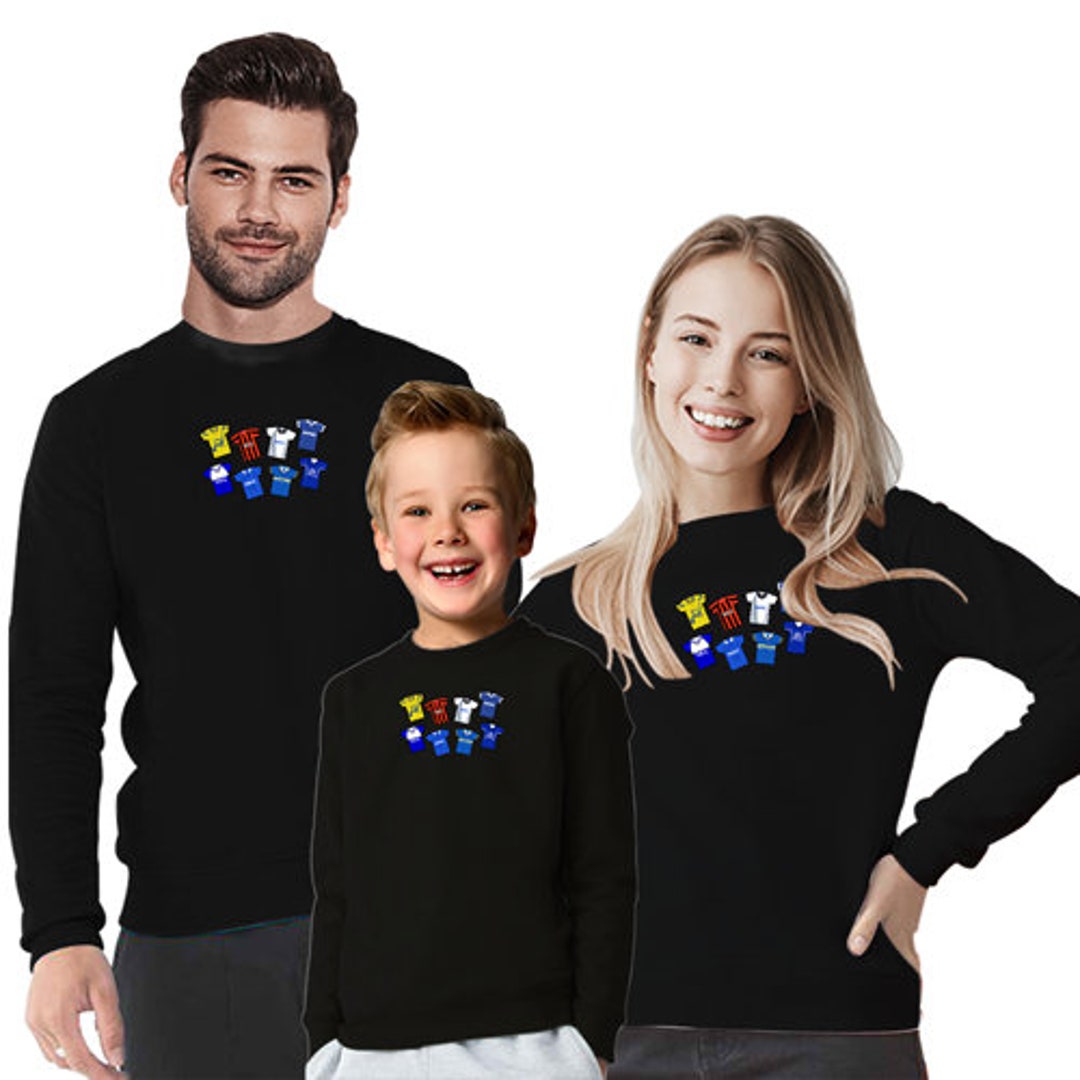Chelsea Retro Kits Black Jumper Top | Great Gift for Fans | Printed in ...