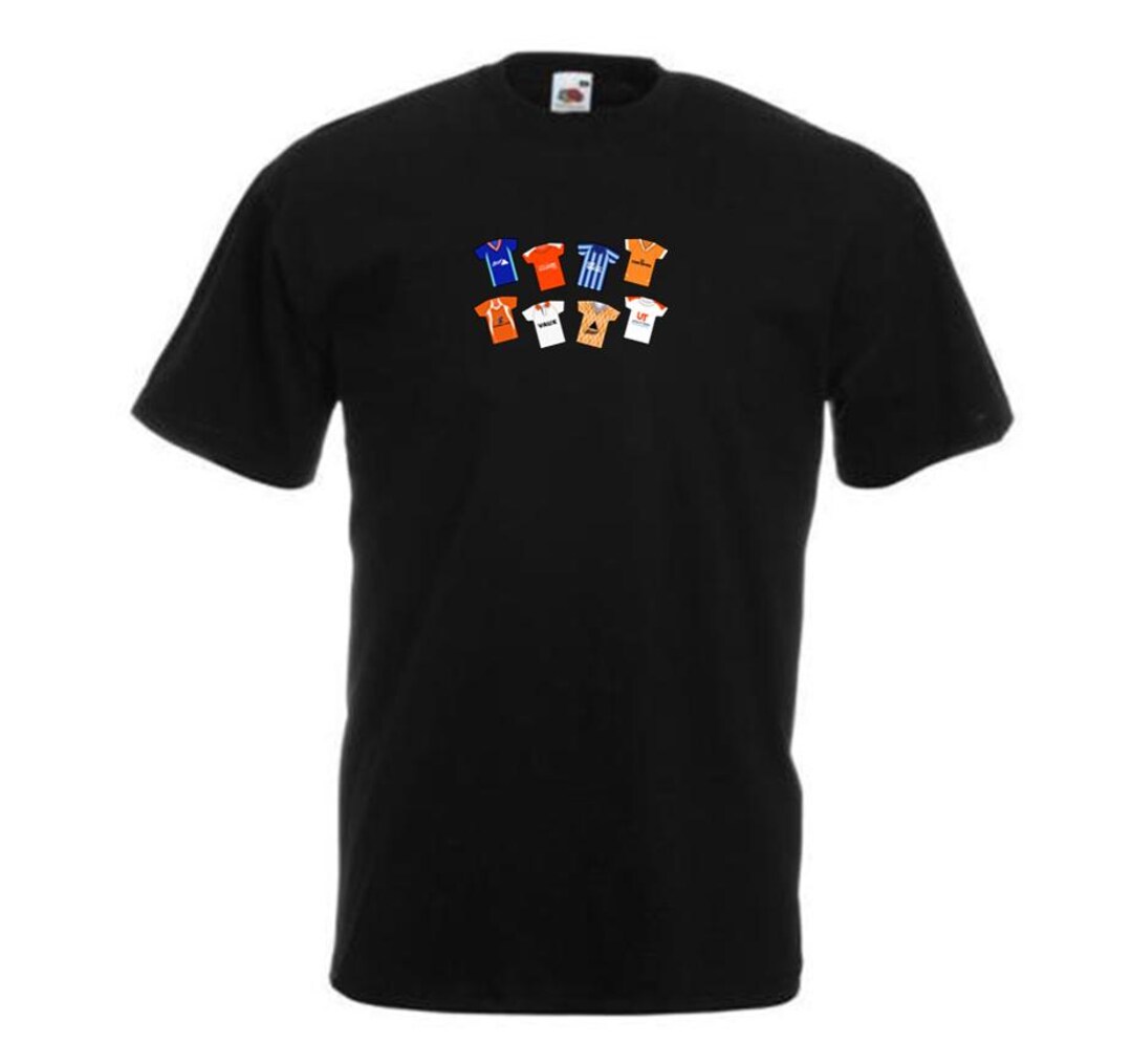 Blackpool Retro Kits Black T-shirt Tshirt Tee | Great Gift for ...