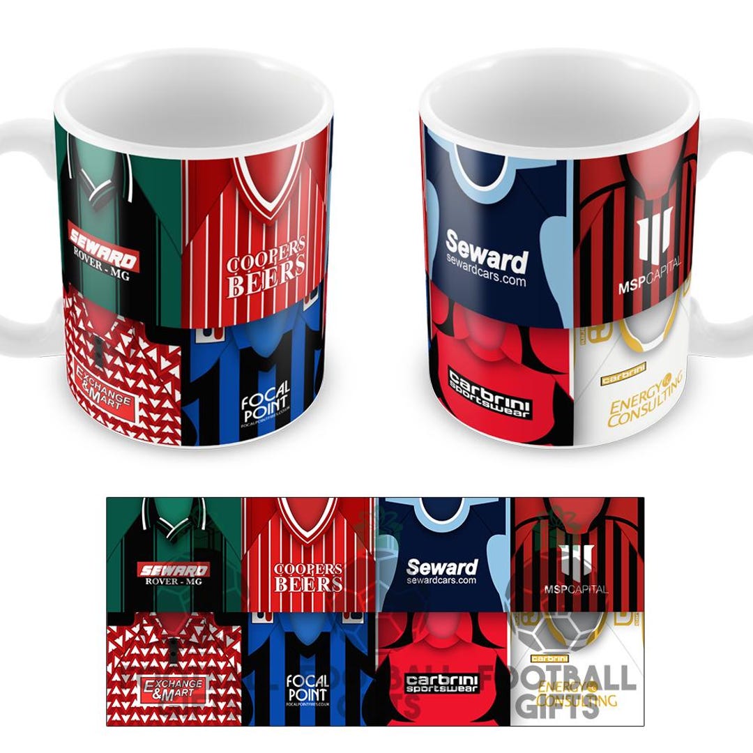 Bournemouth Retro Shirt Classic Kits Shirts Montage Mug Cup Top Quality ...
