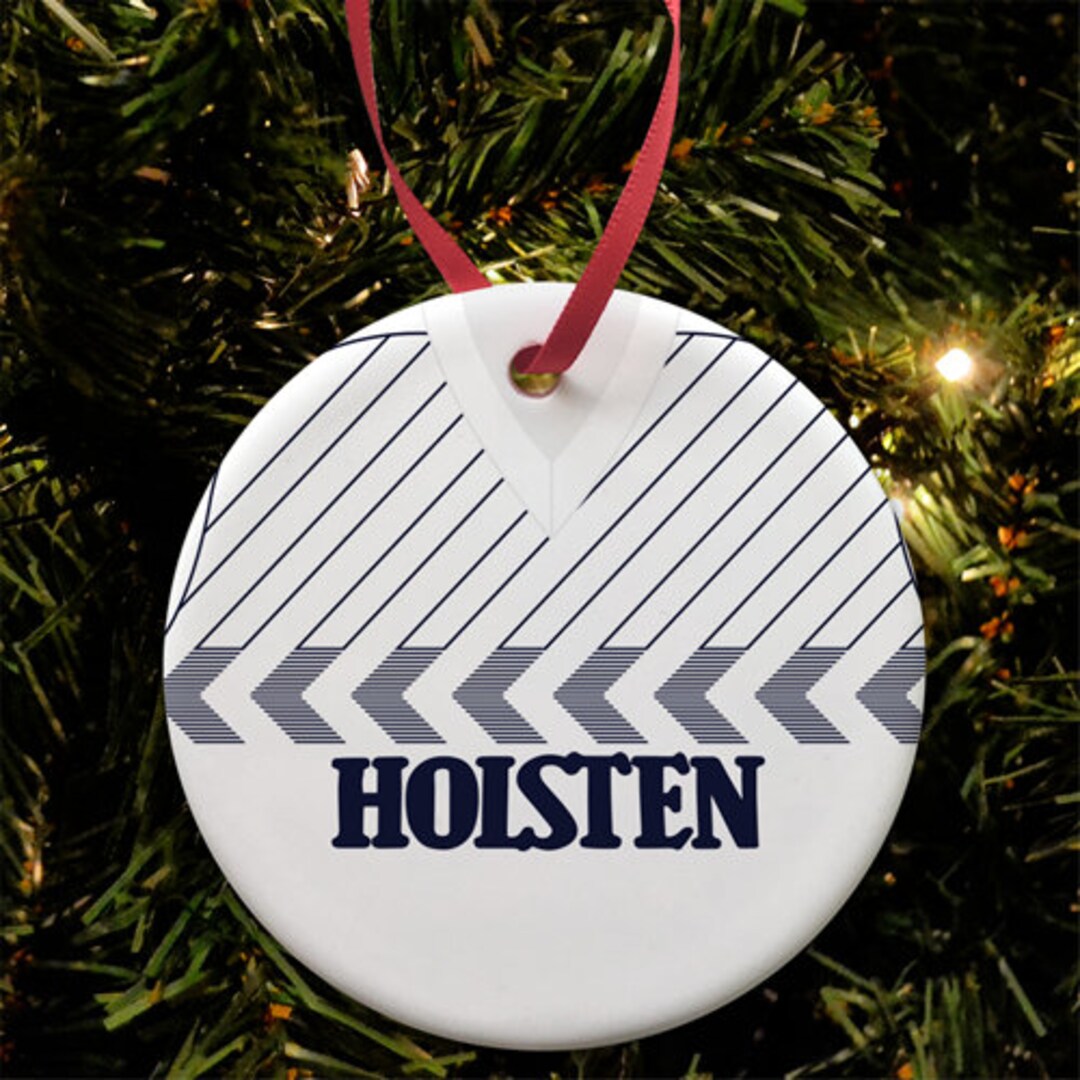 Spurs 1985 Retro Home Shirt Kit Christmas Tree Decoration Bauble Flat ...