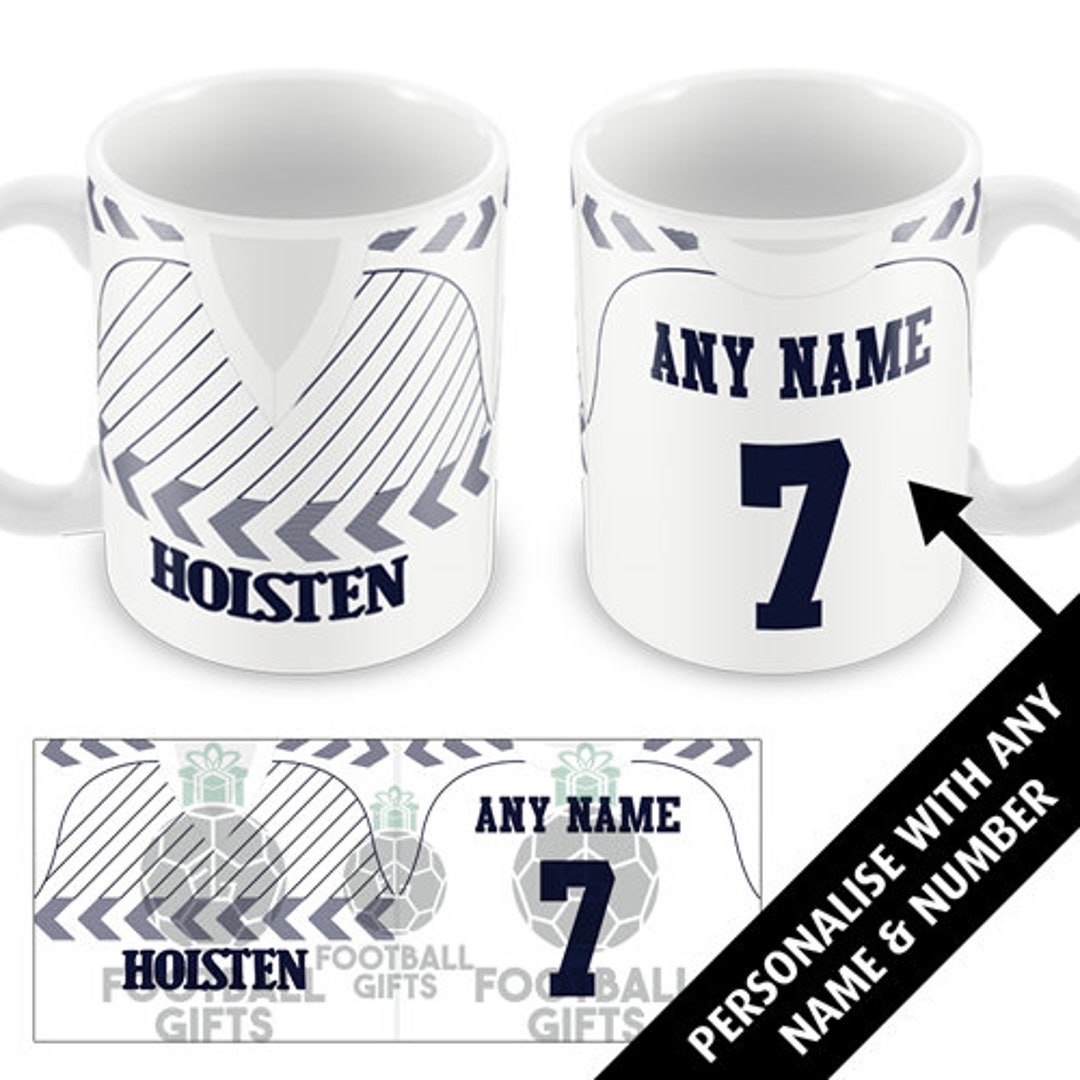 Spurs 1985 Retro Home Shirt Kit Personalised Mug Cup Great Christmas ...