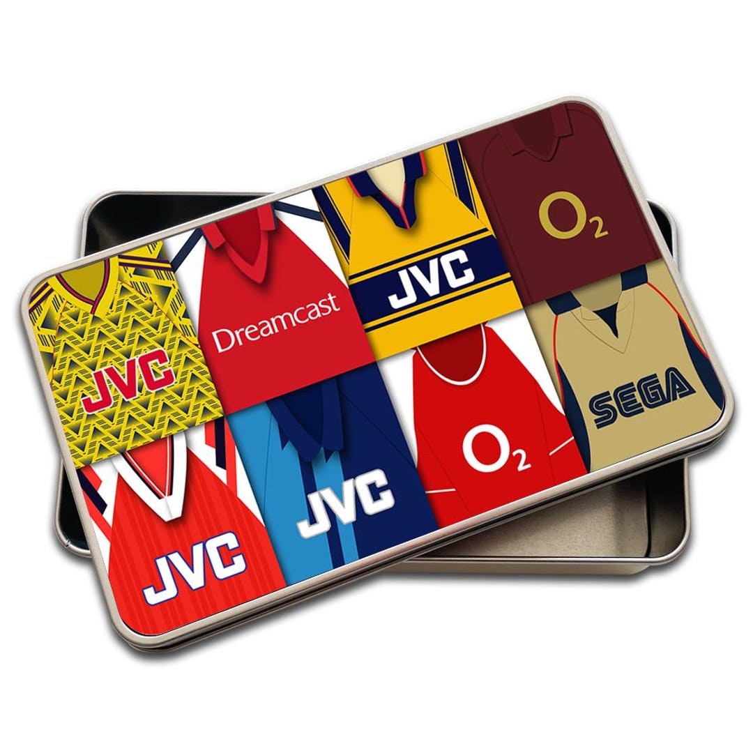Arsenal Retro Kit Montage Pencil Tin Case Great Gunners Fans Gift ...