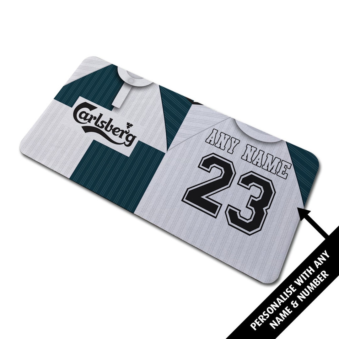 Liverpool Away 1995 Retro Shirt Kit Personalised Bar Runner Great ...