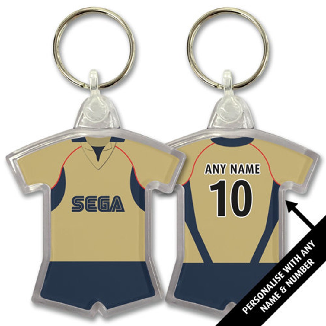 Arsenal 2001 Retro Away Shirt Kit Personalised Keyring Key Ring Key ...