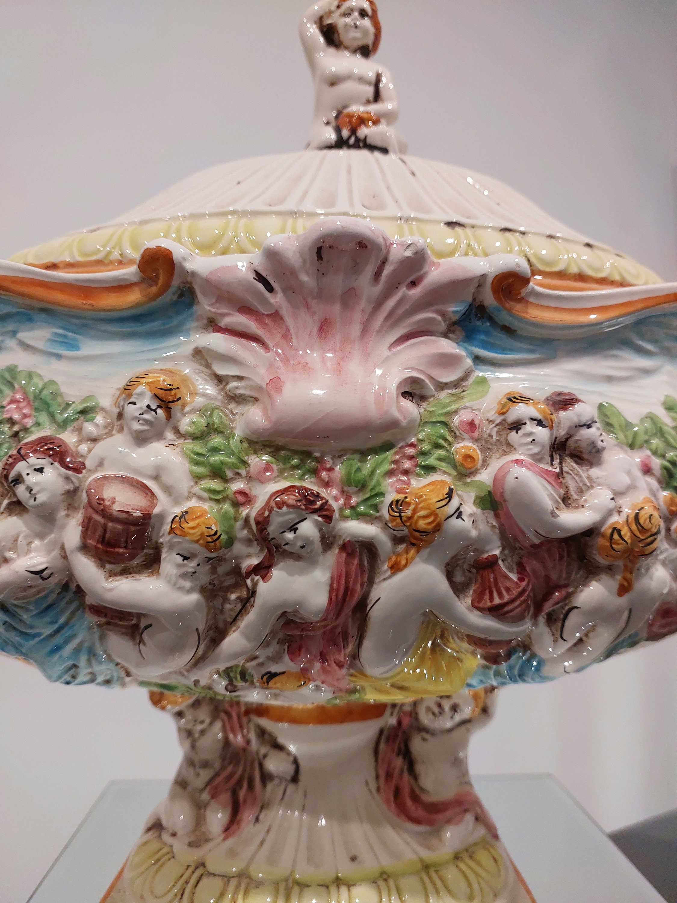 1950s Set of 3 Italian Capodimonte Cherubs Porcelain 1 Serving Tureen ...