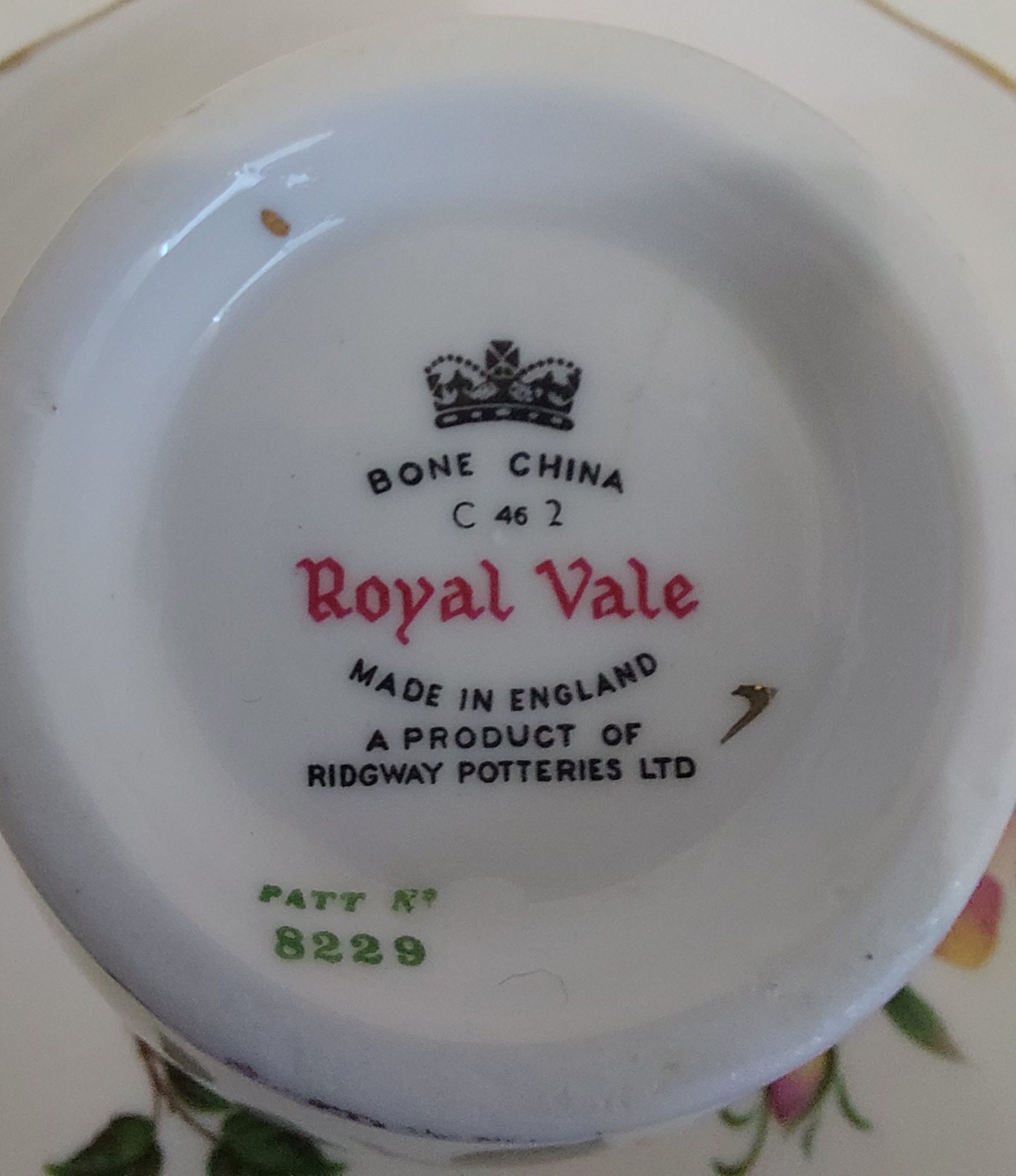 Vintage Royal Vale Bone China Tea Cup and Saucer Roses Made in England ...