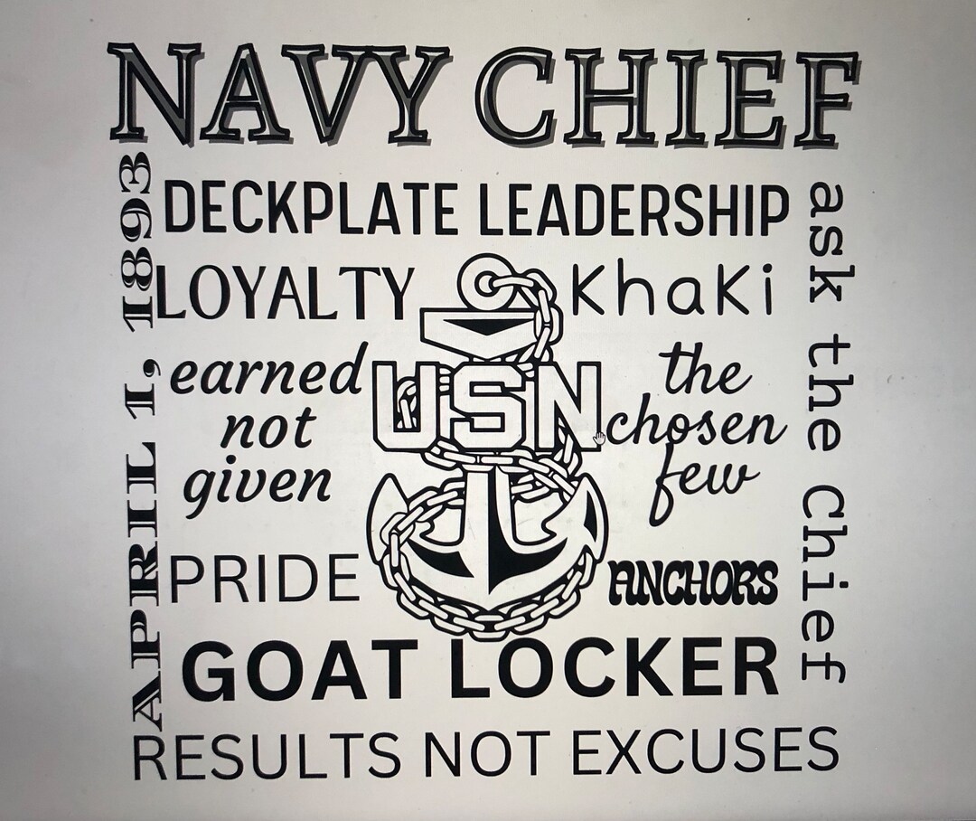 Navy Chief, Navy Pride, Goat Locker, Military, USN - Etsy