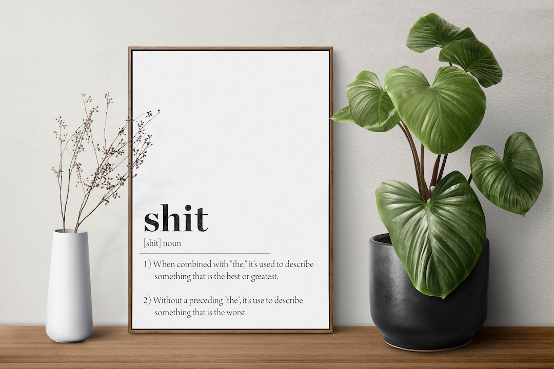 Shit Definition Instant Download / Swear Words / Shit / Funny Sign ...