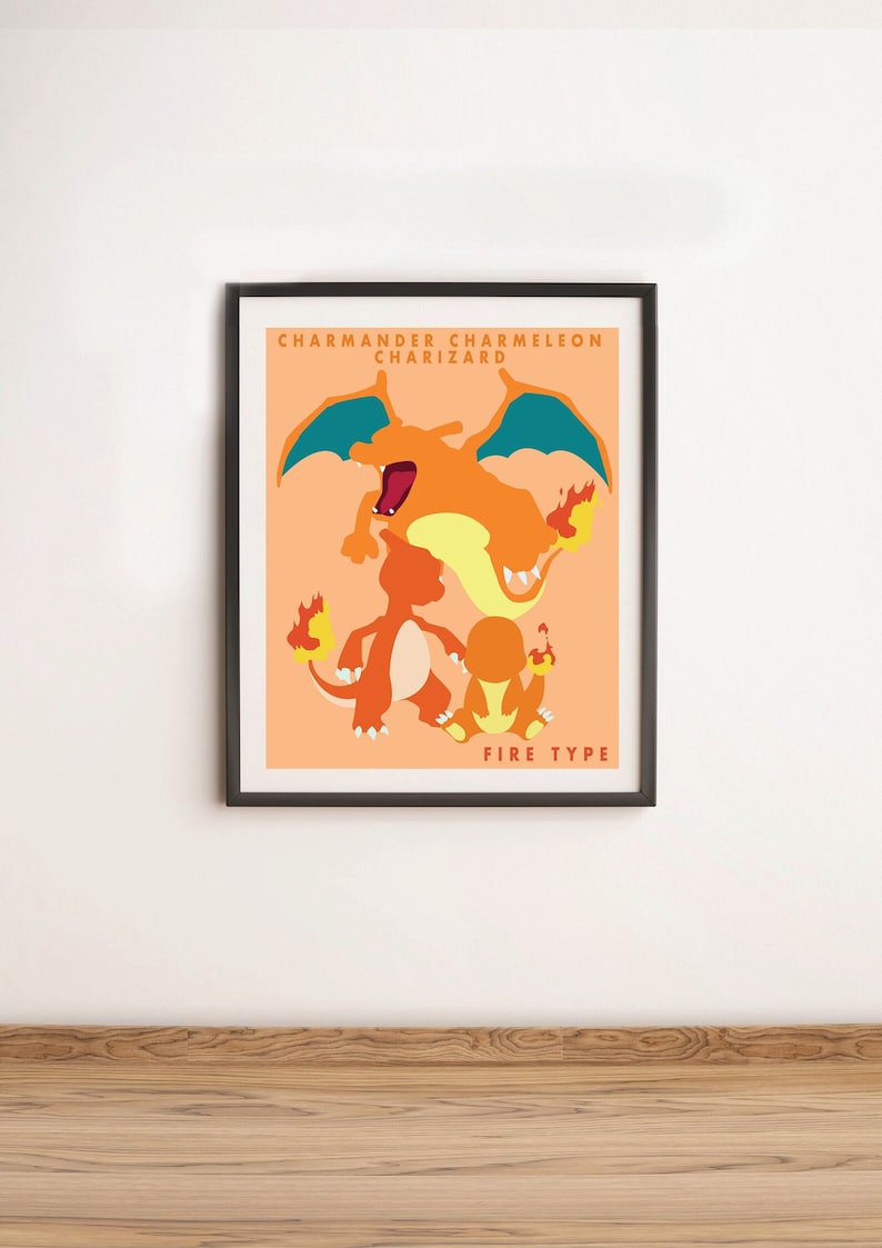 Charmander / Charmeleon / Charizard / Pokemon Instant Download / Poster ...