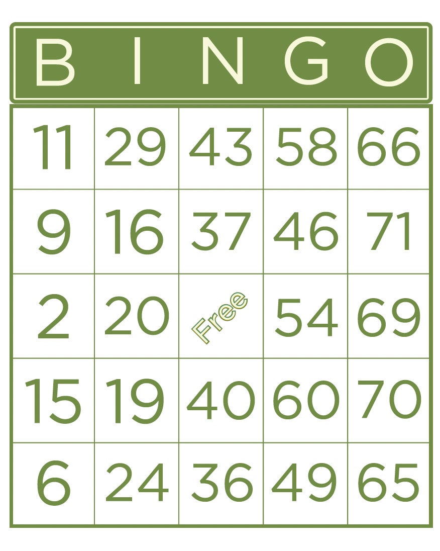 50 Bingo Cards | 2 Cards per Page | Call Cards | Bingo Tokens | Bingo ...