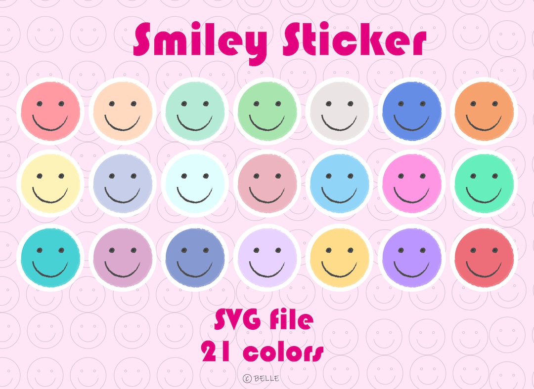 Smiley's SVG Bundle, Svgfilles, Cricutsvg, Stickers - Etsy