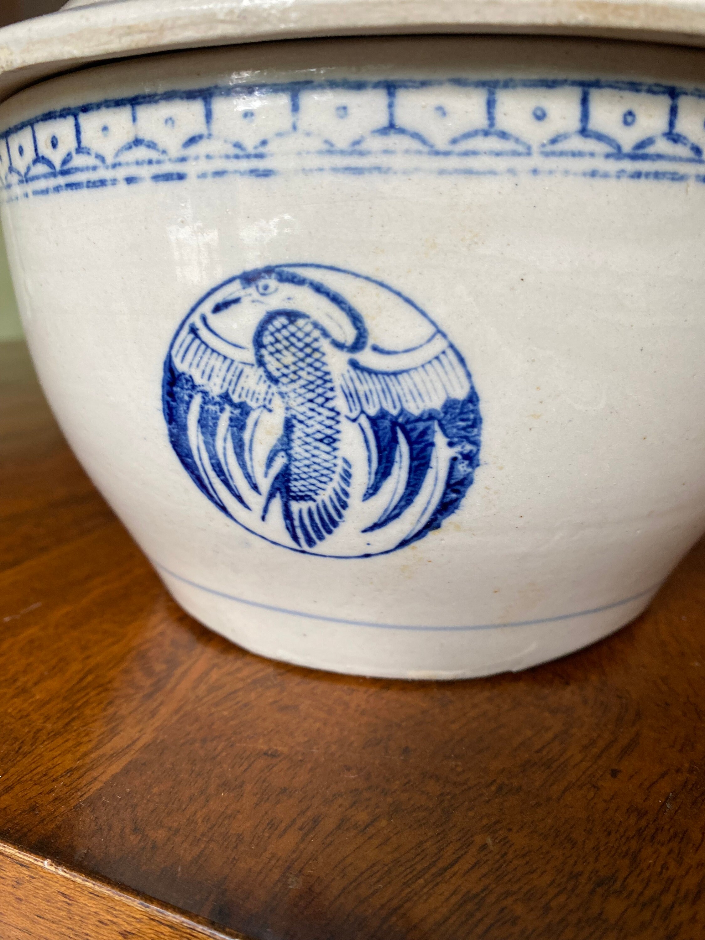 Asian Stoneware Rice Server With Crane Design - Etsy