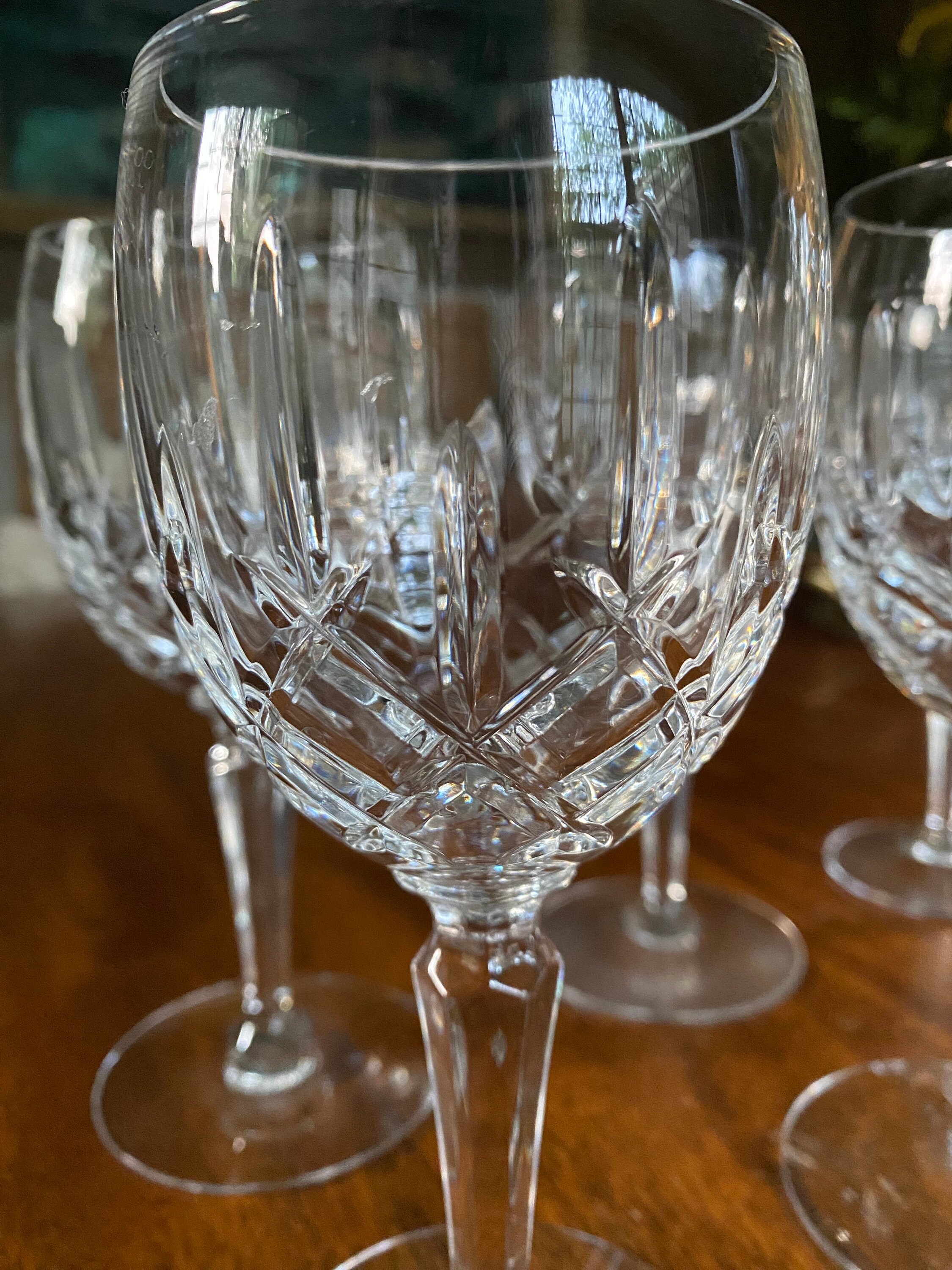 Six Gorham Crystal Wine Glasses - Etsy