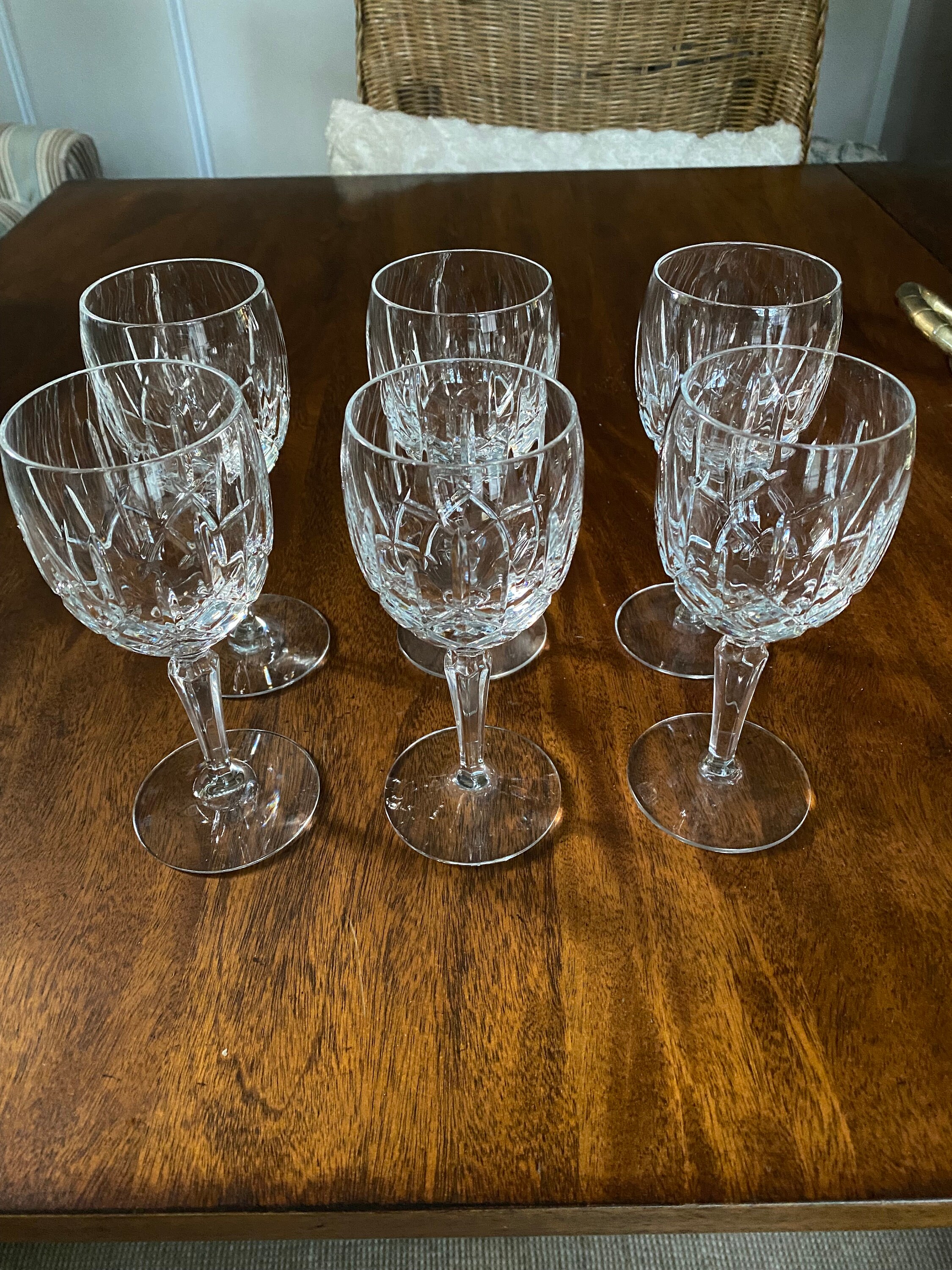 Six Gorham Crystal Wine Glasses - Etsy