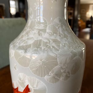 Hand-painted Porcelain Crystalline Vase - Etsy