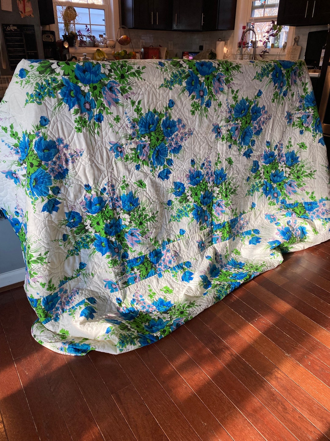 Vintage Full Sears Floral Coverlet - Etsy