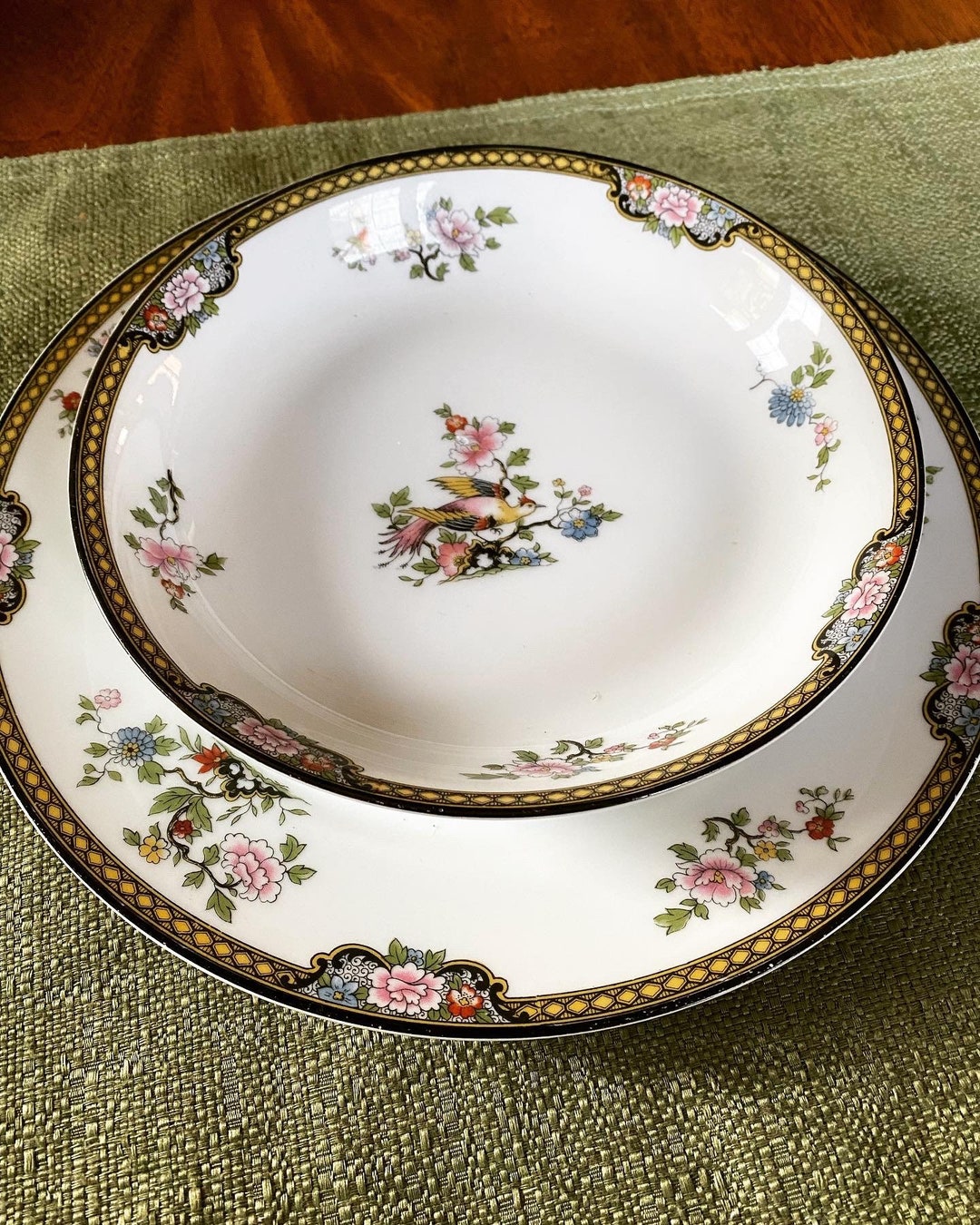 Vintage Noritake Pheasant China Set - Etsy