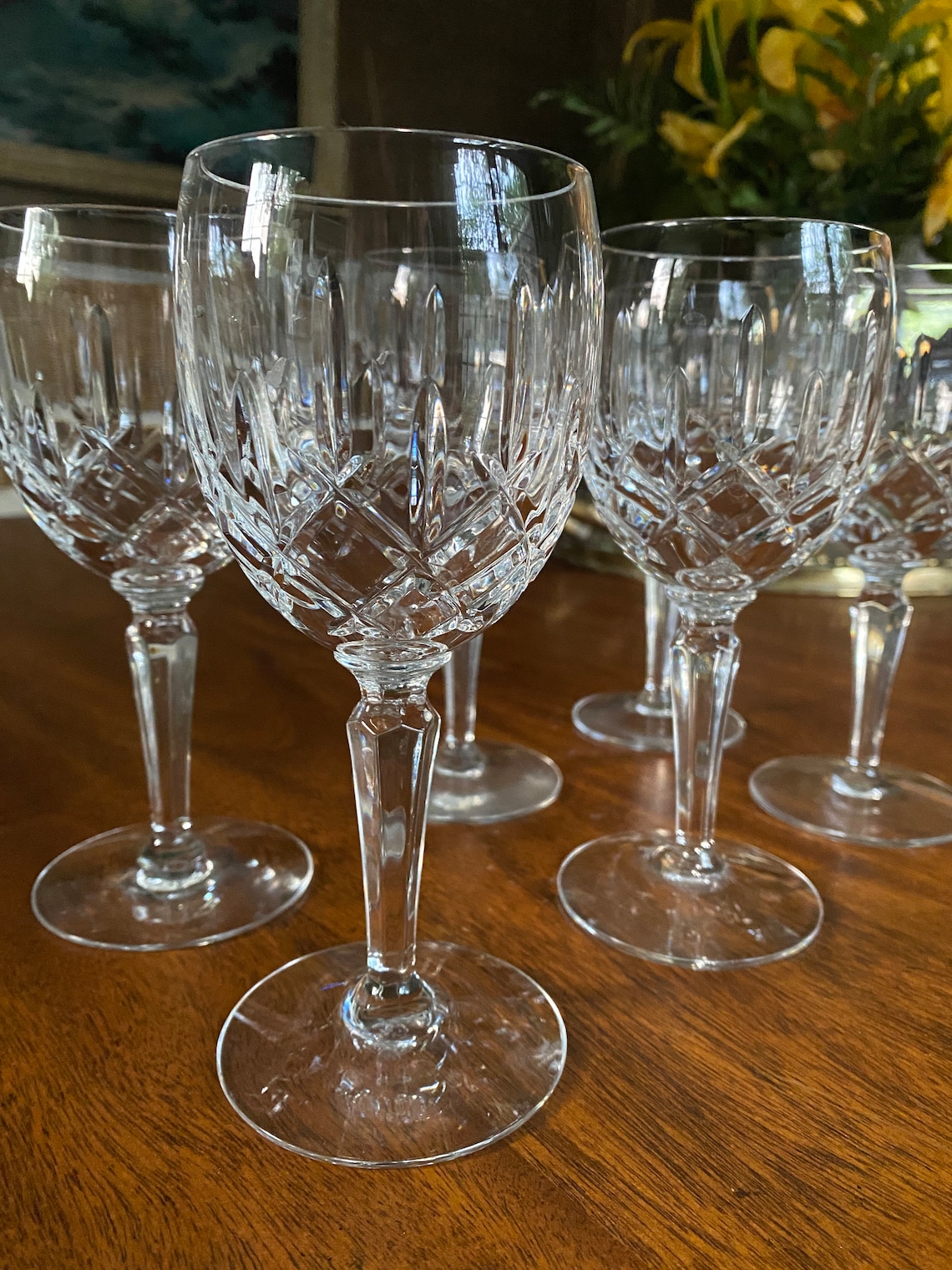 Six Gorham Crystal Wine Glasses - Etsy