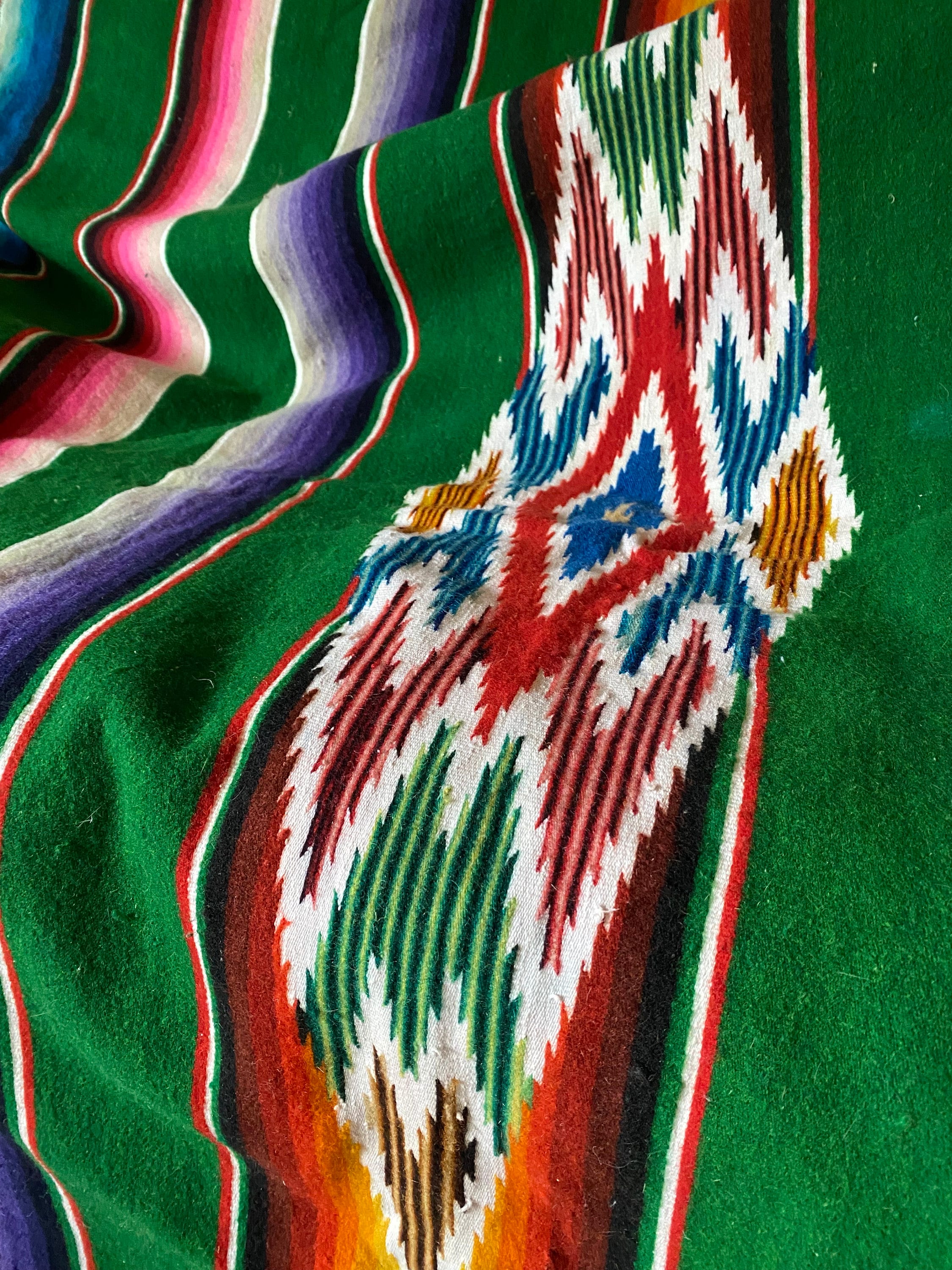 Vintage Saltillo Serape Mexican Blanket - Etsy