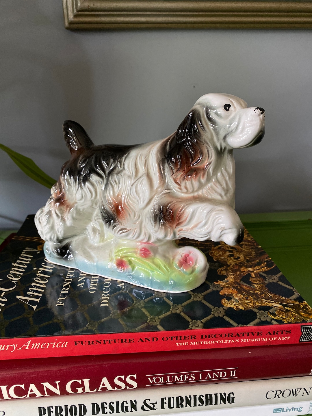 Vintage Ceramic Cocker Spaniel Statue - Etsy