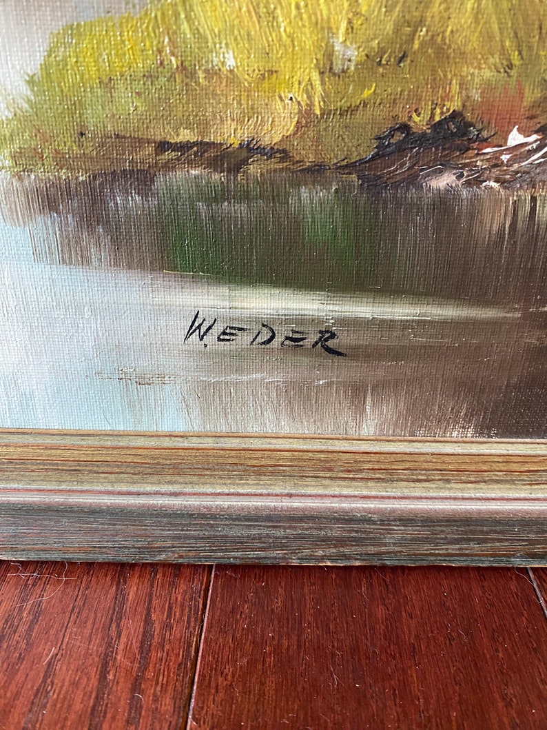 Vintage Landscape Painting by Wilhelm Eder - Etsy