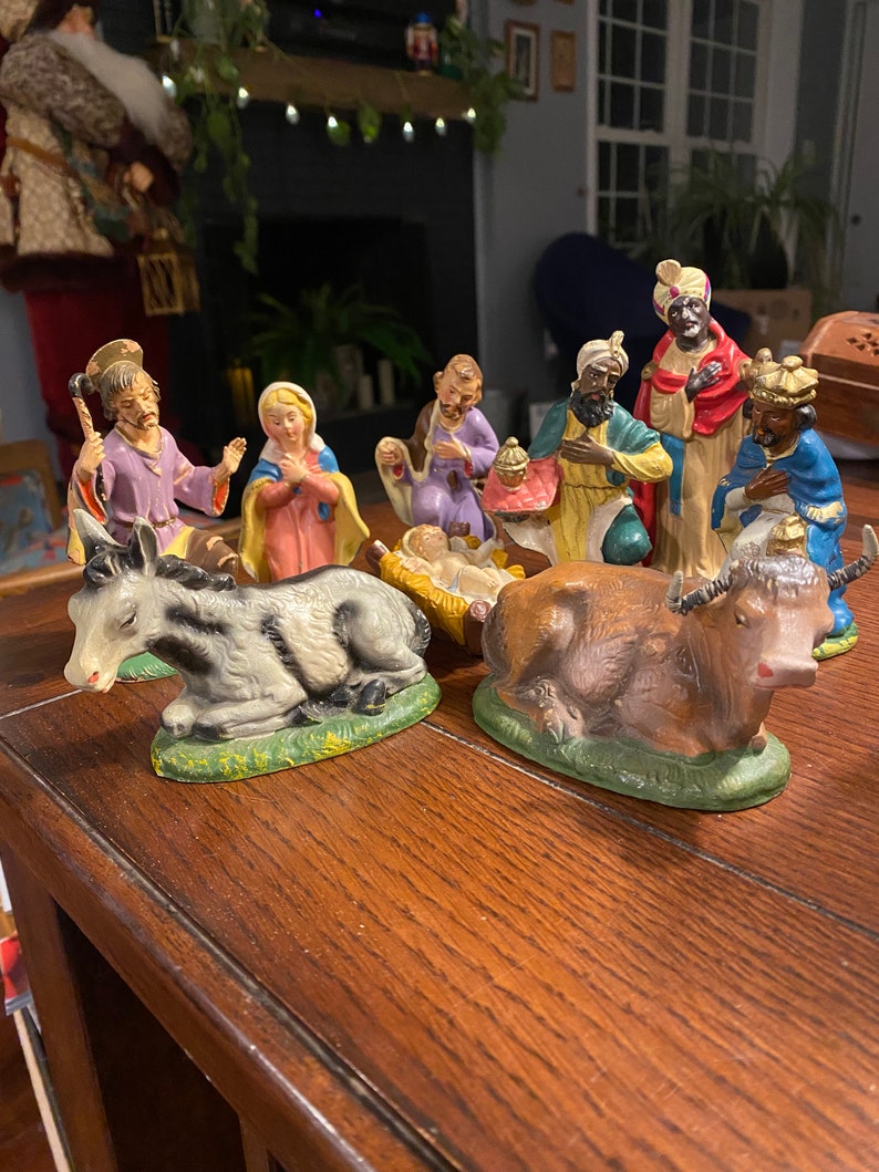 Vintage Italian Nativity Scene Figures - Etsy