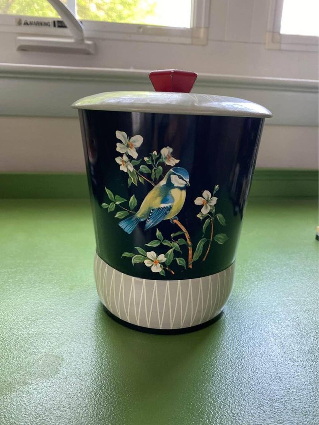 Decorative Black Metal Bird Canister - Etsy