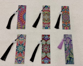 8 Gorgeous DIY Bookmarks 5D Diamond Painting Kit Tools and - Etsy