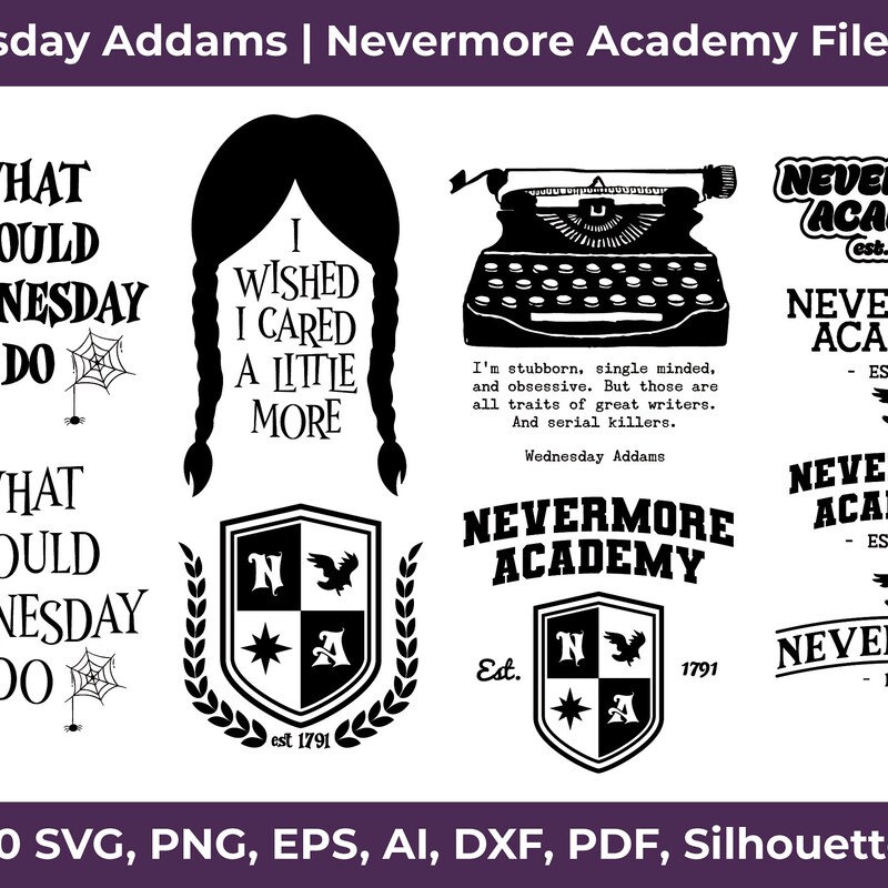 Wednesday Svg - Etsy