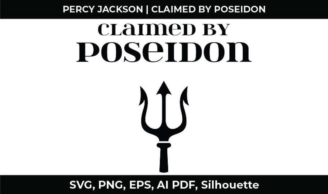 Claimed by Poseidon Trident Logo Percy Jackson Demigods Claiming Svg ...
