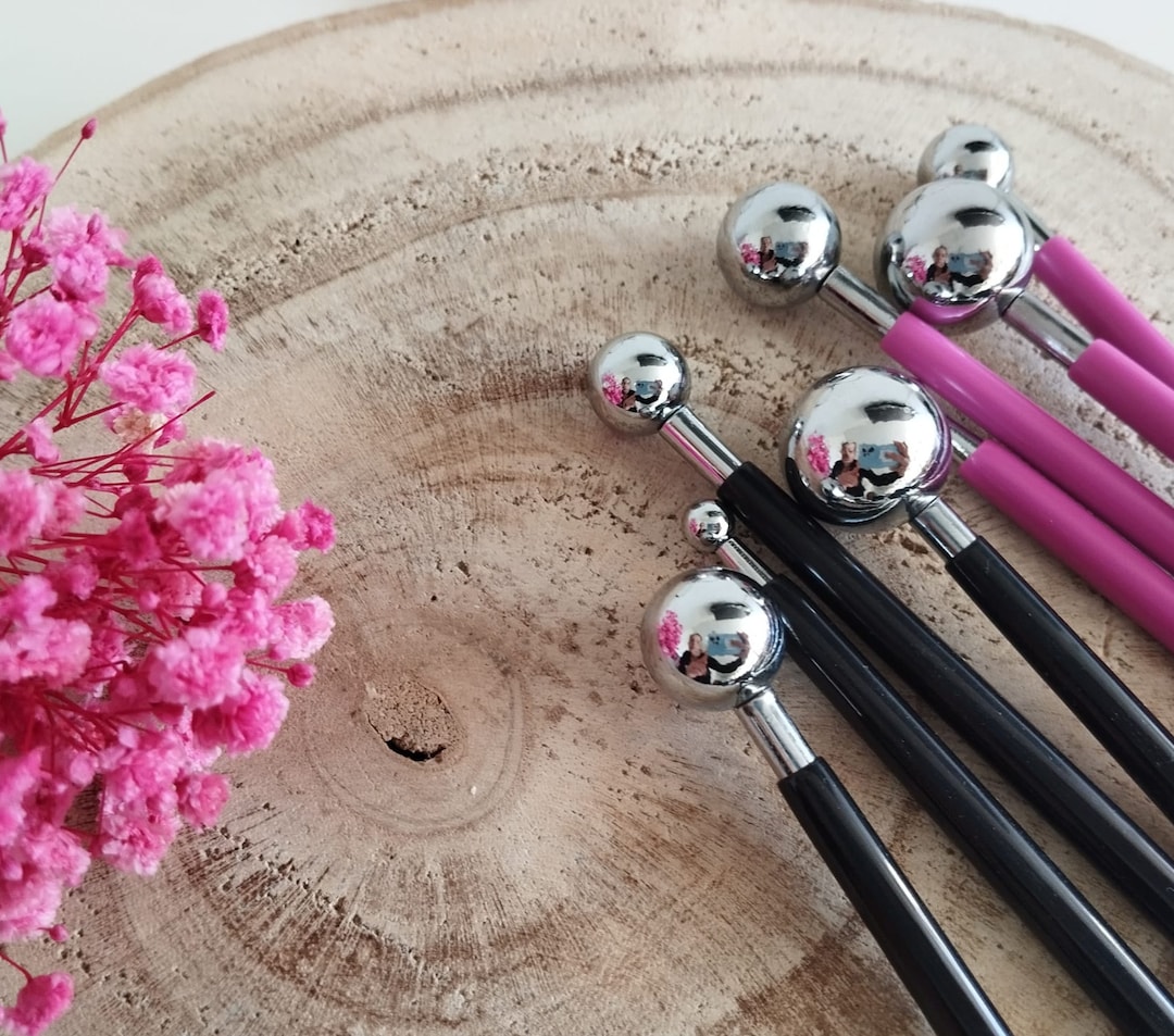 Flower Metal Ball Tools for Modelling Polymer Clay in Stainless Steel ...