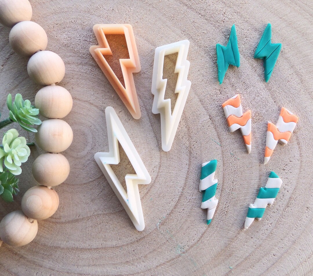 Lightning Bolt Polymer Clay Cutter, Earring Jewelry Making, Clay Tools ...