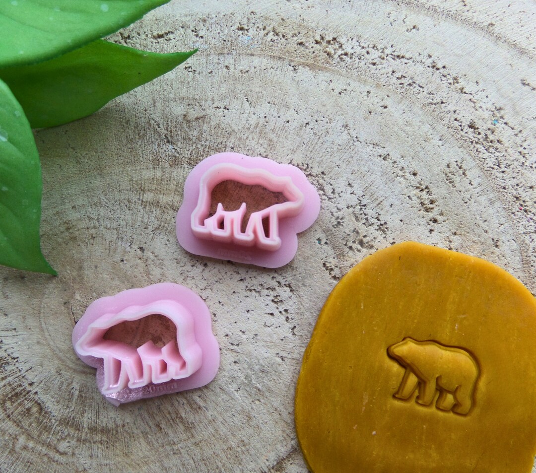 Adorable Bear Animal Cutter Set 2 Pieces Mirrored for Polymer Clay ...