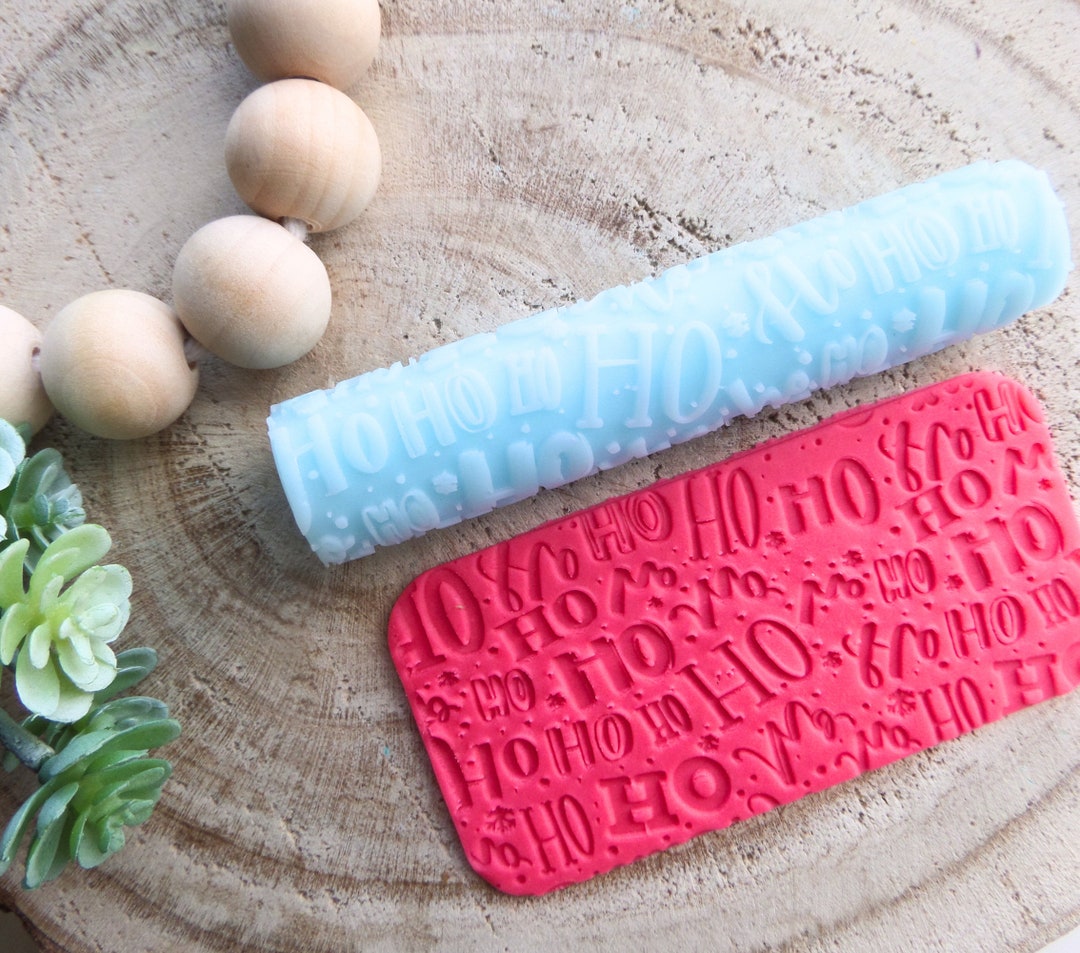 Christmas Clay Texture Roller for Polymer Clay, Ho Ho Ho Pattern, Diy ...