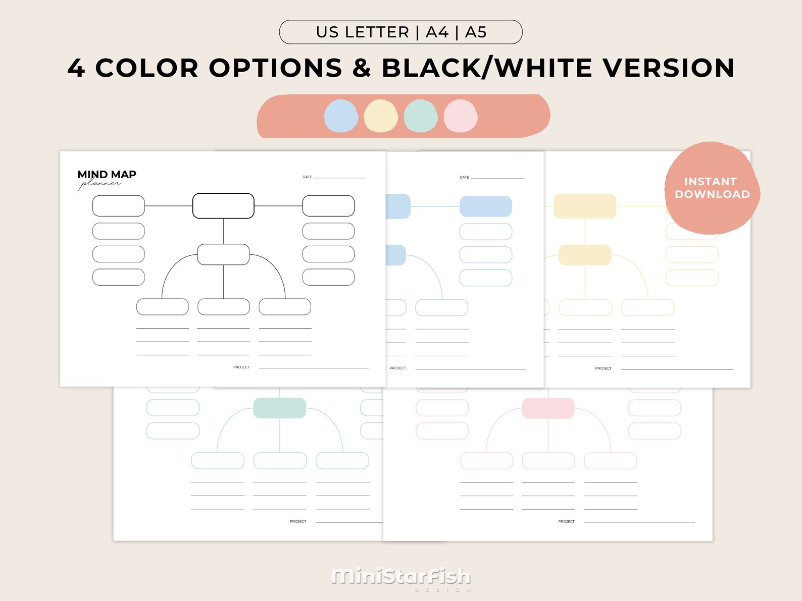 Mind Map Planner, Brainstorm Ideas, Action Plan, Study Notes, Concept ...