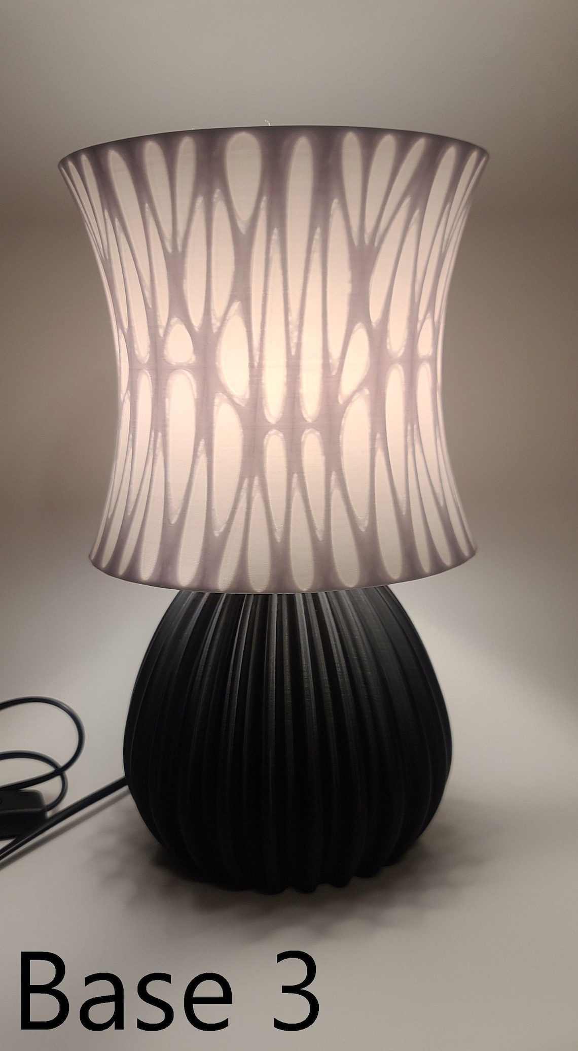 3D Printed Voronoi Lamp. Multiple Base Options Available. Perfect for ...