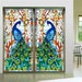 Window Glass Films Peacock Self Adhesive Static Cling Home Decorative ...