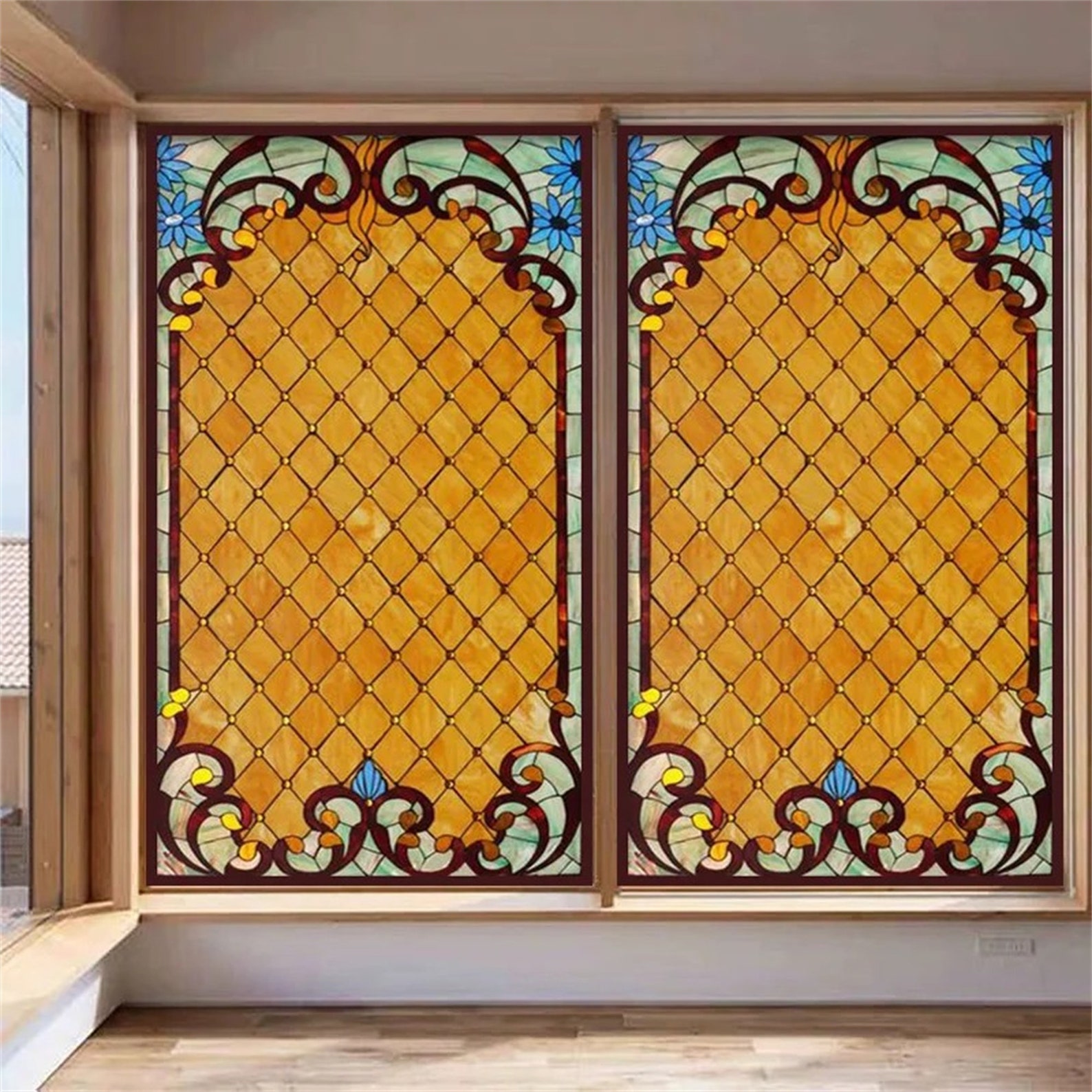 Custom-size Prairie Pattern Window Film Frosted Static Cling for ...