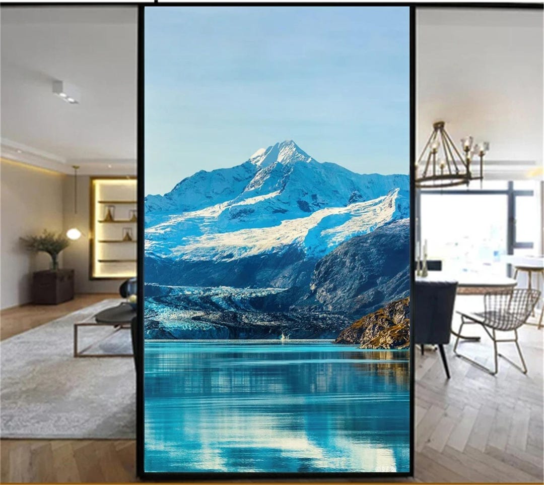 Customized Size Scenic Privacy Window Film Beautiful Scenery No Glue ...