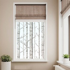 Window Film Custom Size Gold Birch Tree Frosted Window Stickers Static ...