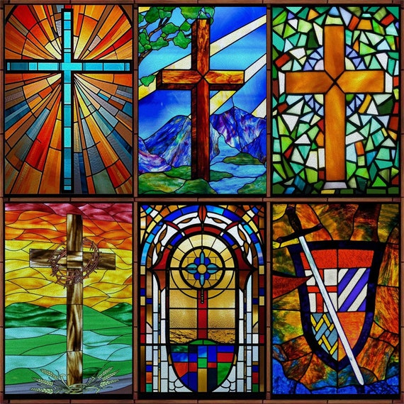 Simple Stained Glass Church
