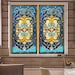 Custom Size Window Films Vintage European Style Art Translucent Stained ...