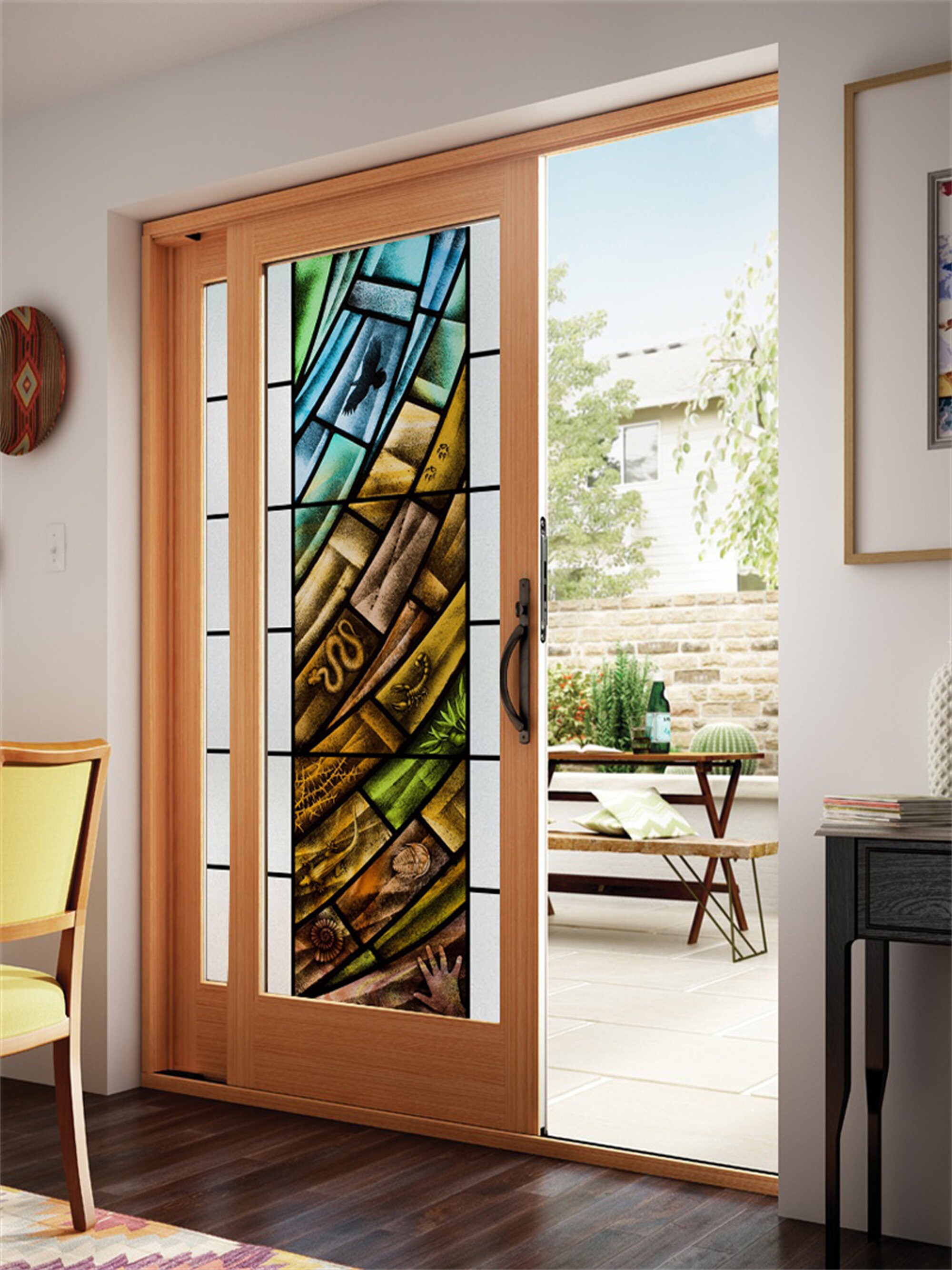 Custom Size Stained Glass Window Film Colorful Patterns Home - Etsy