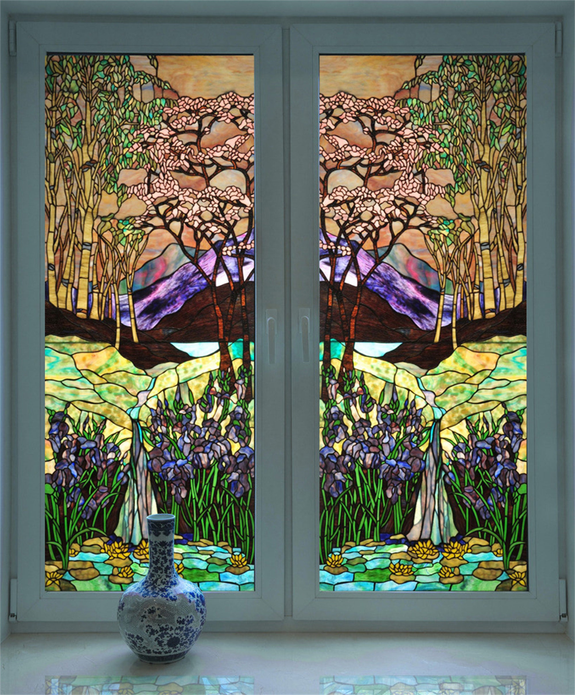Custom Size Art Glass Film Stained Window Sticker Static Cing Privacy ...