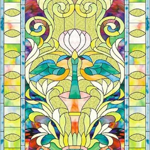 Custom-sized Church-themed Stained Glass Window Film Frosted Static ...